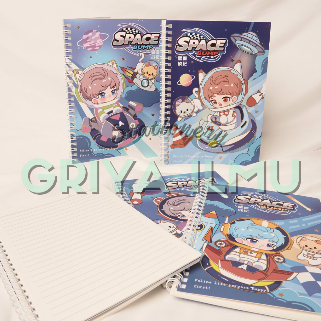 Jual Notebook Spiral A5 Astronaut Themes /Jurnal Book/Cute Cool ...