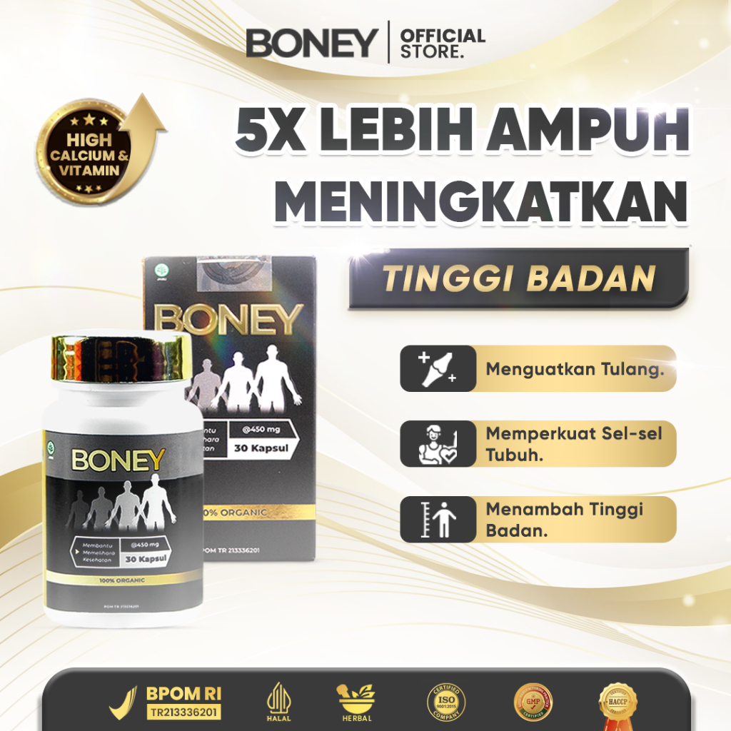 Jual Boney/ 1 Botol / Kapsul Peninggi Super No.1 / 100% Original ...