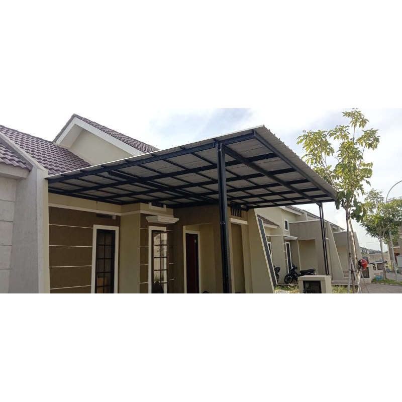 Jual Kanopi Rangka Galvalum Atap Spandek + Cat Kompresor (5m x 4 m ...