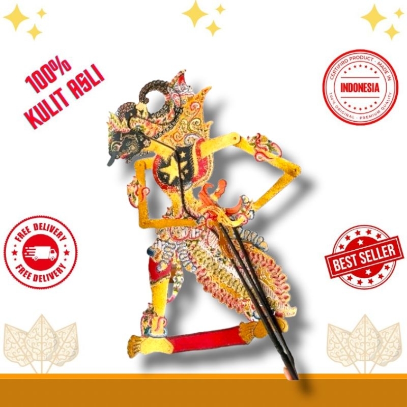 Jual GATUTKACA RAPEK Wayang Kulit sapi Asli / Wayang Kulit Asli ...