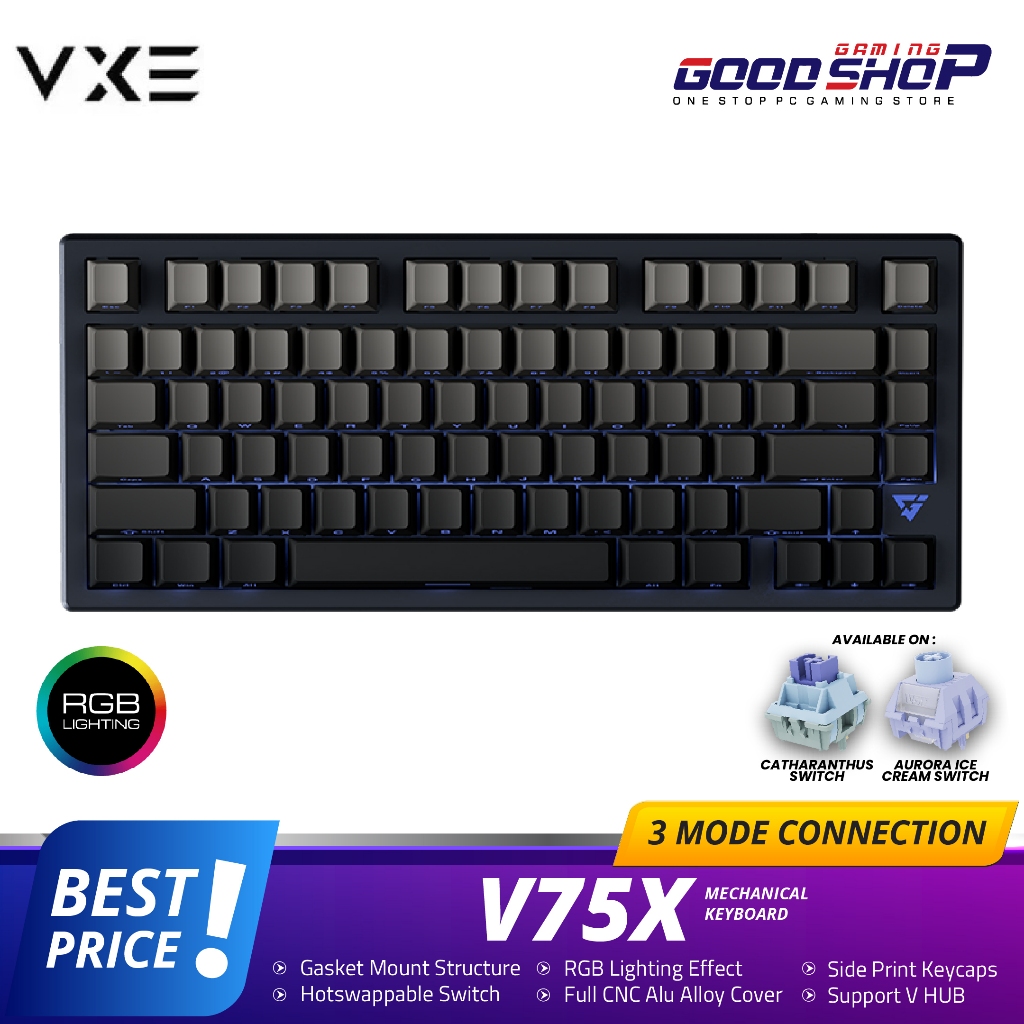 Jual VXE ATK V75X / V75 X CNC Aluminium Wireless Mechanical Keyboard ...