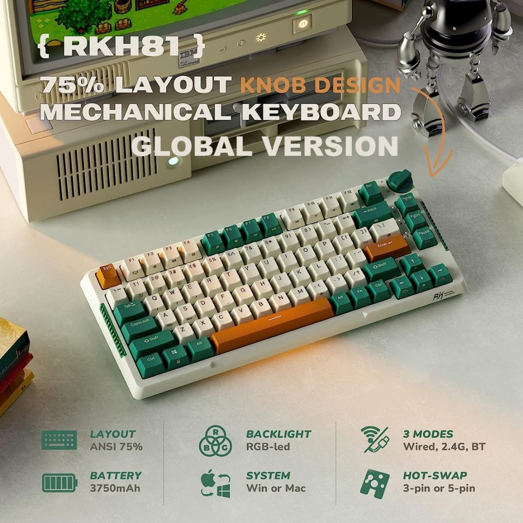 Jual Royal Kludge RKH81 RK H81 Mechanical Keyboard Gasket Mount ...