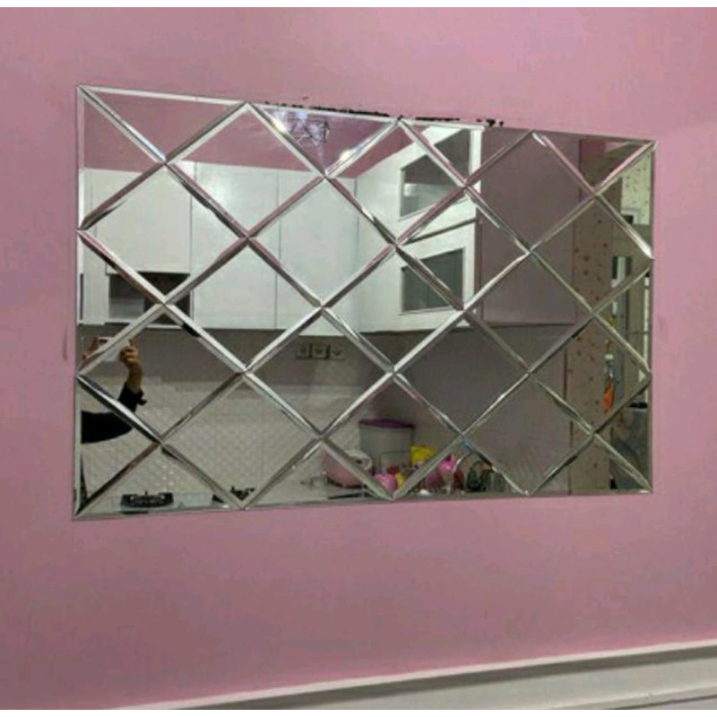 Jual Custom 110x180 Tebal 3mili Bevel 1cm FREE PACKING KAYU DAN DOUBLE ...