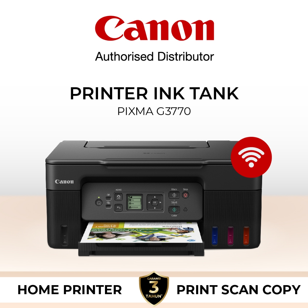Jual Printer Ink Tank CANON PIXMA G3770 BLACK - Print Scan Copy Wifi ...