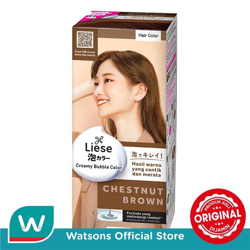 Jual Liese Hair Color Creamy Bubble Color Chestnut Brown | Shopee Indonesia