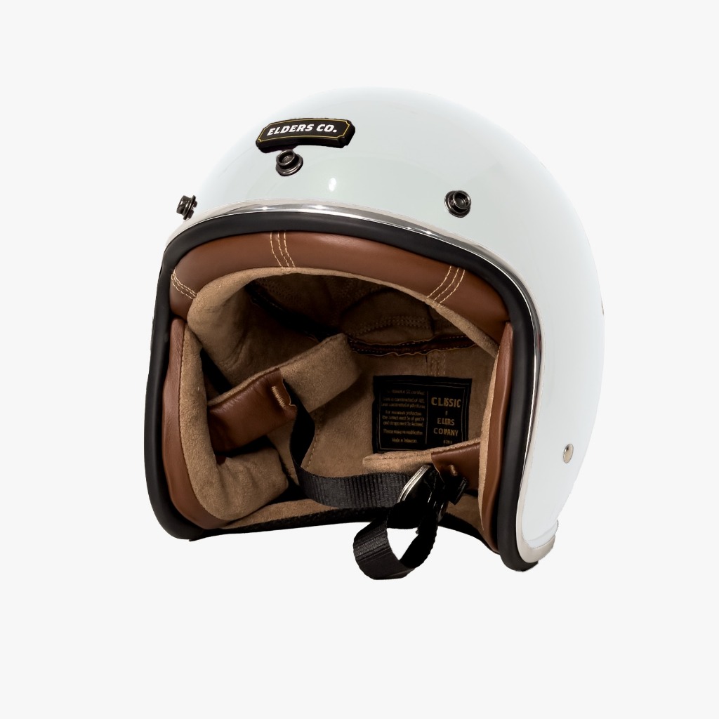 Jual Helm Motor Half Face SNI "Elders Company - Classic" - Pearl White ...