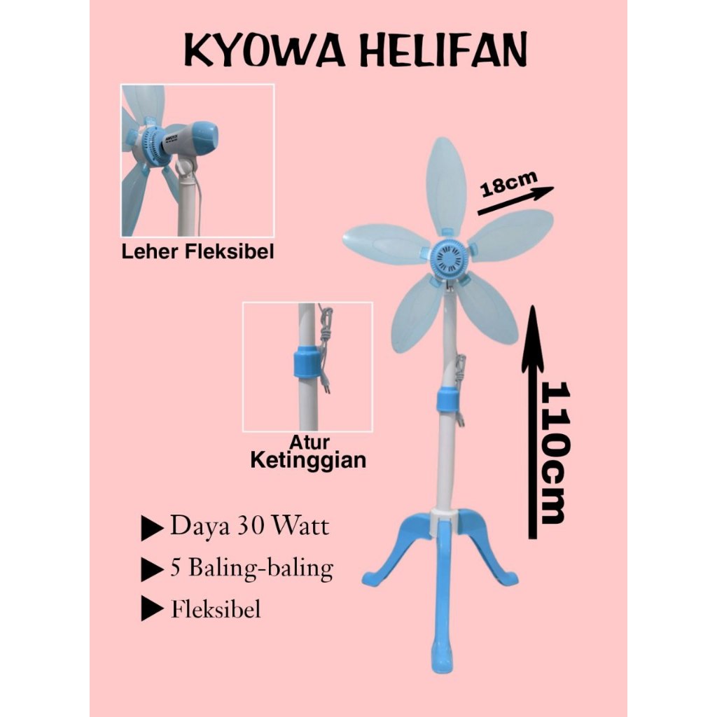 Jual Kipas Angin Bunga Kyowa / Kyowa Standfan / Helifan | Shopee Indonesia