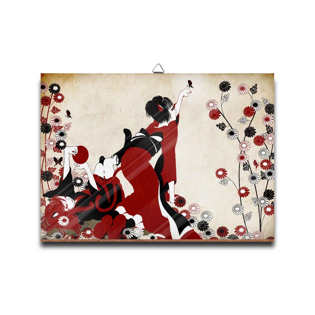 Jual Poster dinding kayu CLASSIC JAPANESE SISTERS - JAPAN ART material ...
