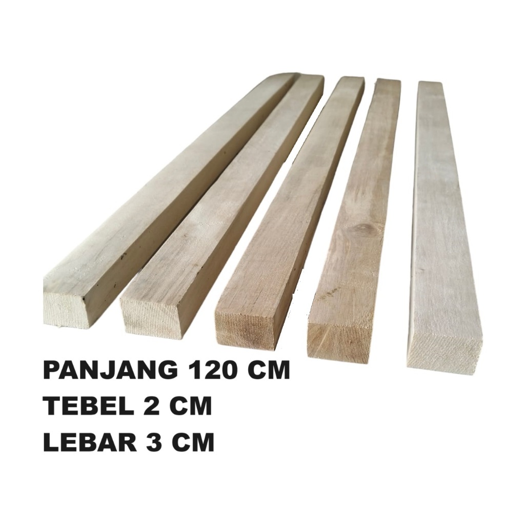 Jual Reng Kayu Satu Ikat List Bahan Moulding 2x3 Panjang 200 Cm Sudah ...