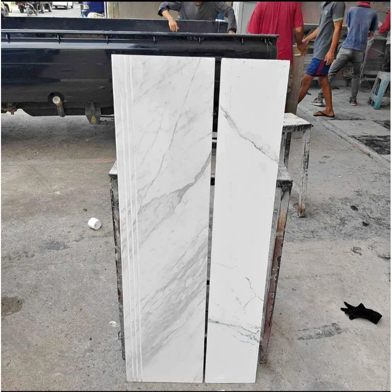 Jual GRANIT ANAK TANGGA PUTIH MOTIF MARMER 30X100 20X100 CUSTOM UKURAN ...