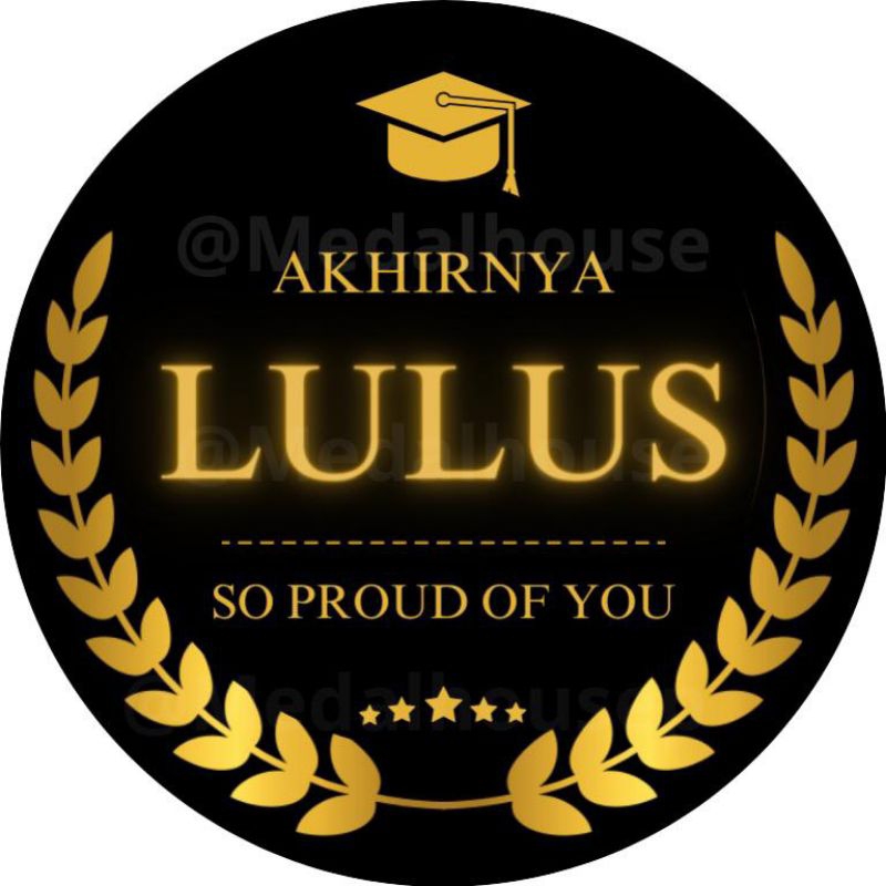 Jual Ready Langsung Kirim Medali Custom edisi wisuda DESAIN TERBARU ...