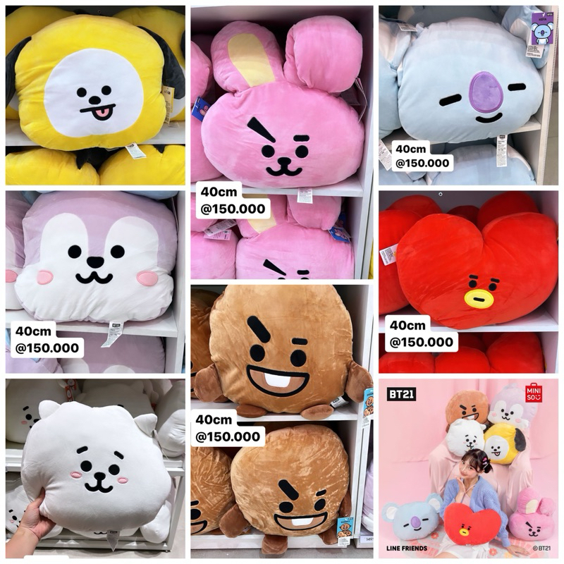Jual BT21 with Miniso Bantal Kepala | BTS x Miniso Bantal Kepala KOYA ...