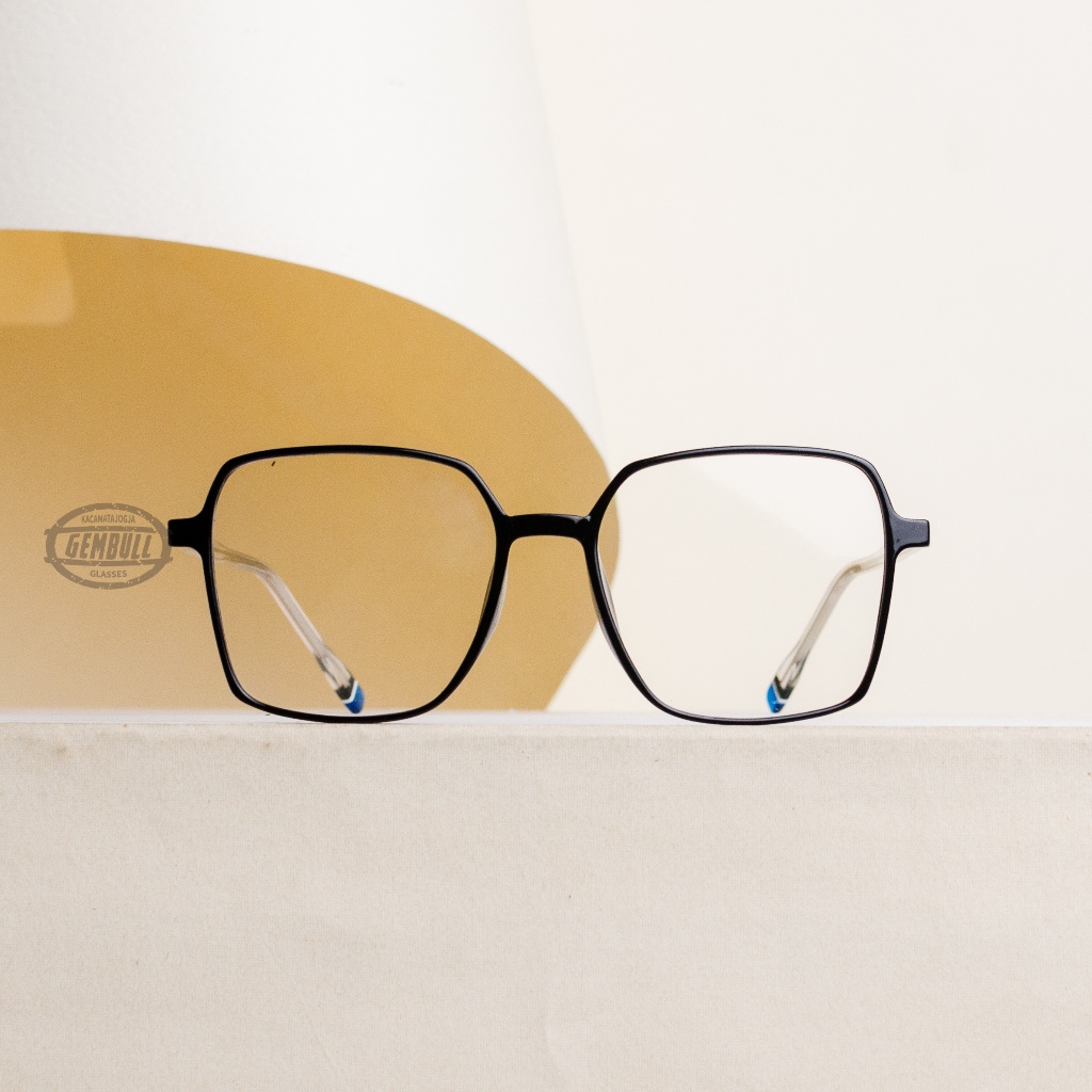 Jual GEMBULL GLASSES - KACAMATA KOTAK PLASTIK LEBAR COCOK MUKA CHUBBY ...