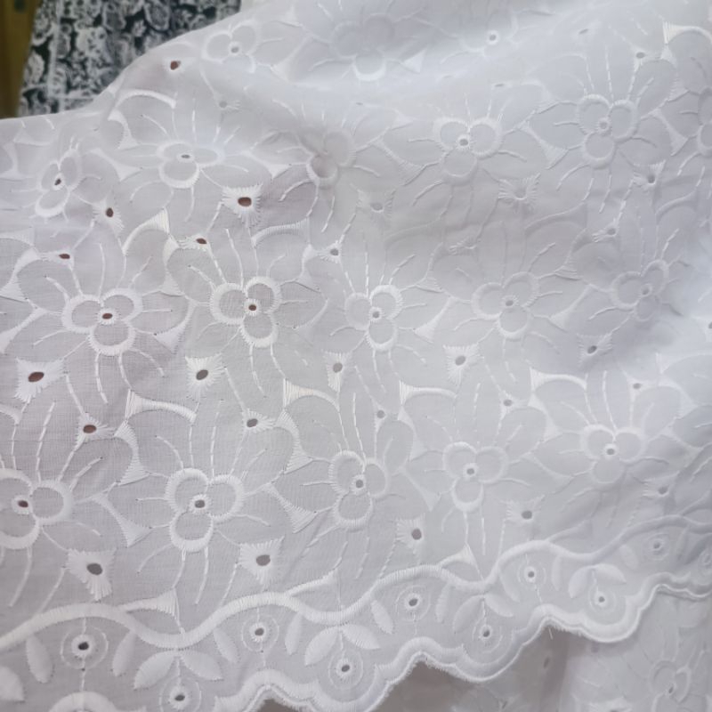 Jual KAIN FULL BORDIR IMPORT / KAIN BORDIR BOLONG PREMIUM SHOLF ( HARGA ...