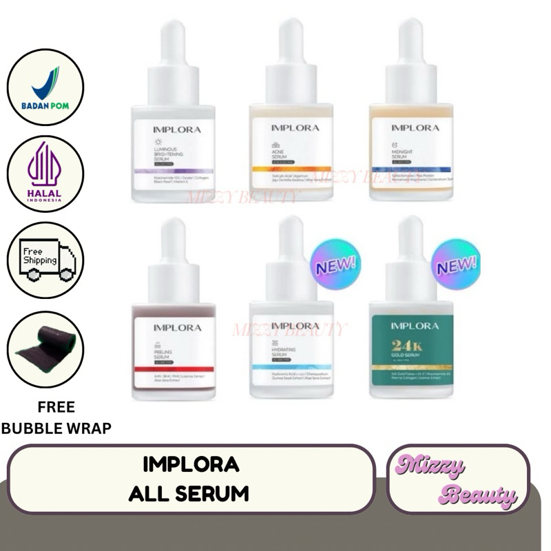 Jual SERUM IMPLORA - IMPLORA SERUM WAJAH ACNE / PEELING / LUMINOUS ...