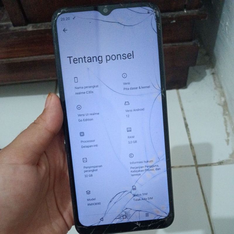 Jual Realme c30s 3/32 minus lcd bercak putih dan tc lainnya normal ...