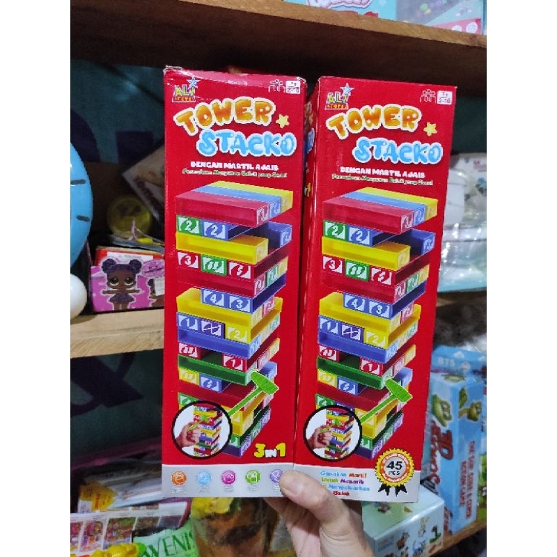 Jual Mainan Family Game Tower Blok Balok UN Stacko | Shopee Indonesia