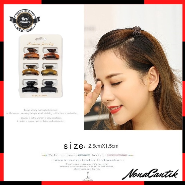 Jual TERDAHSYAT Jedai Doff Mini Set 3cm isi 6pcs Jepit Rambut Poni ...