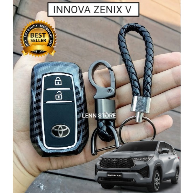 Jual Cover Sarung Kunci Remote Carbon Toyota INNOVA ZENIX V 2022 2023 ...