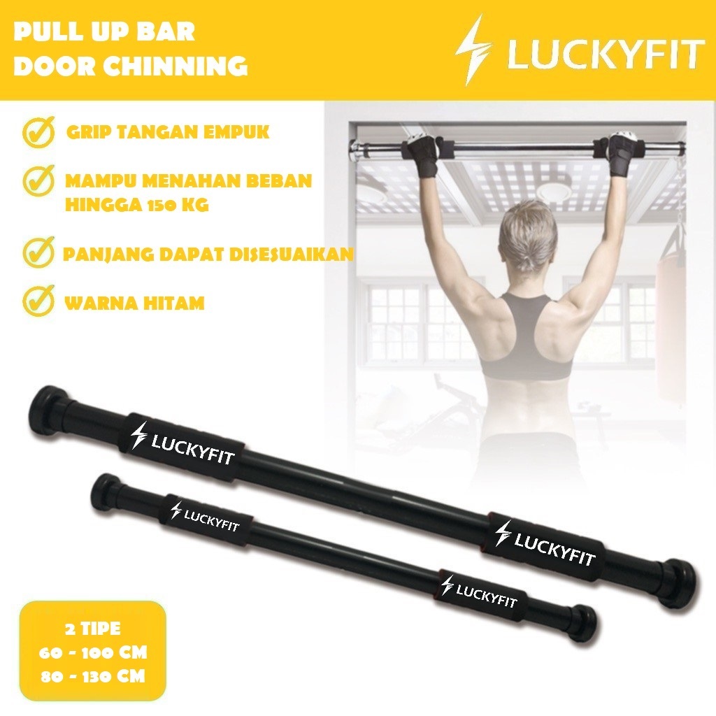 Jual LUCKYMALL PULL UP BAR DOOR CHINNING LUCKYFIT ALAT FITNESS OLAHRAGA ...