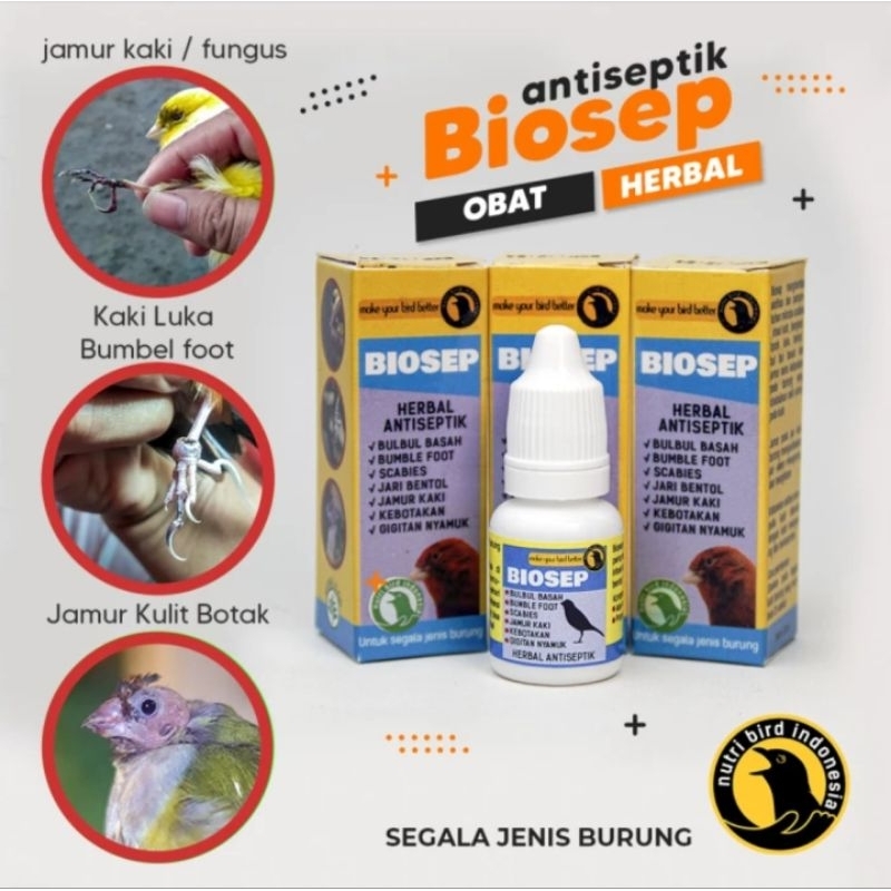 Jual BIOSEP Obat ANTISEPTIK BURUNG Untuk Kulit Luka Bentol Jamur ...
