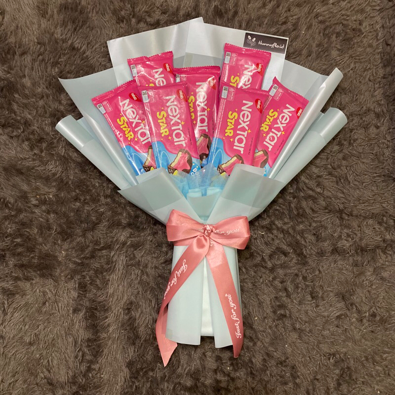 Jual BOUQUET SNACK NEXTAR PINK [Ready stock & Free packing] Buket Snack ...