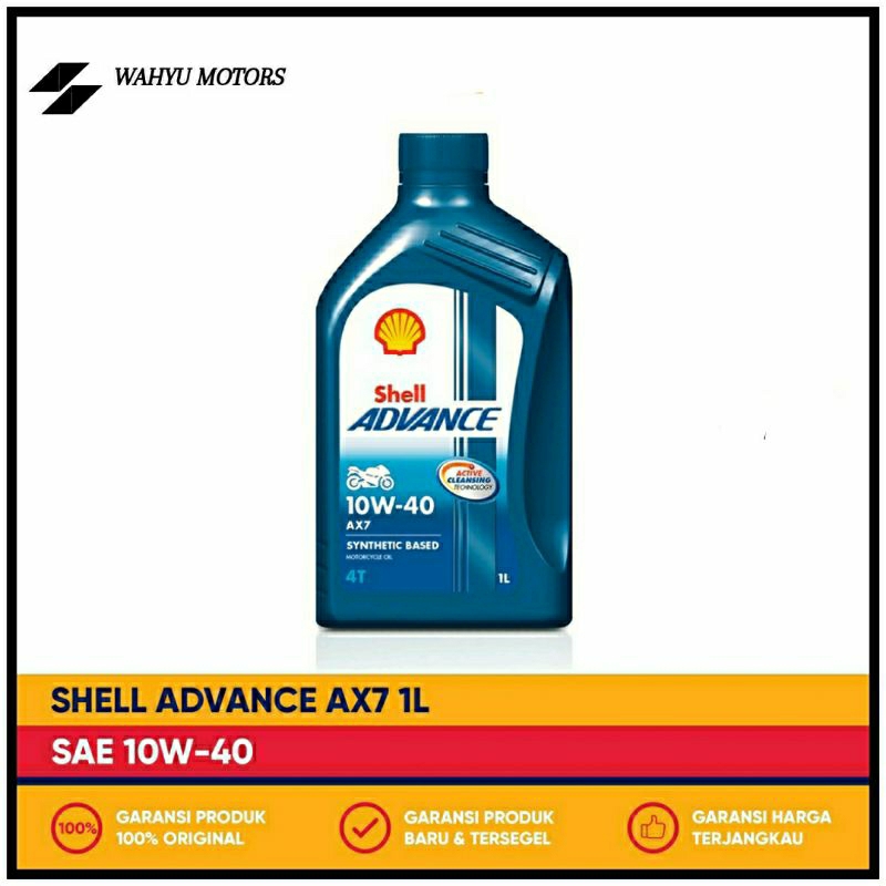 Jual Oli Motor Shell Advance AX7 4T Manual 10W-40 kemasan 1L | Shopee Indonesia