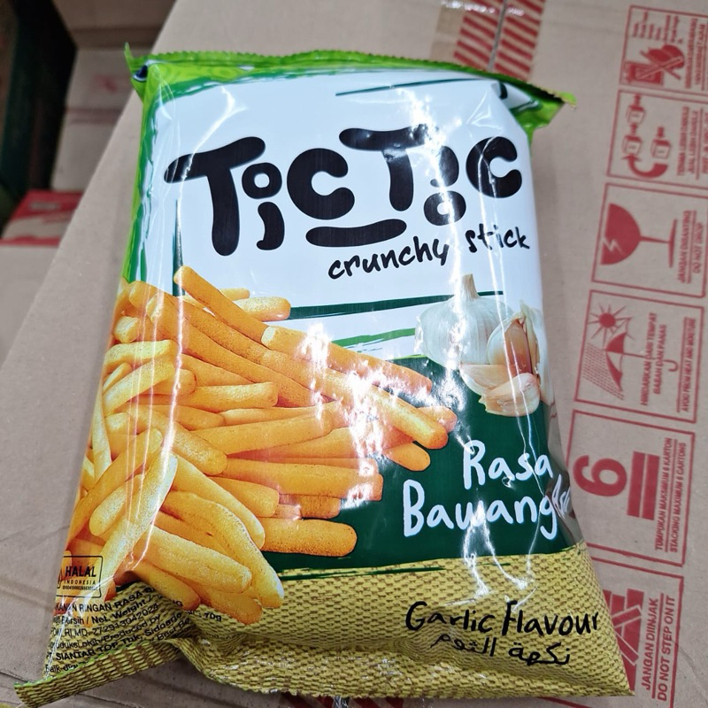 Jual TicTic crunchy stick snack 70gram rasa bawang | Shopee Indonesia