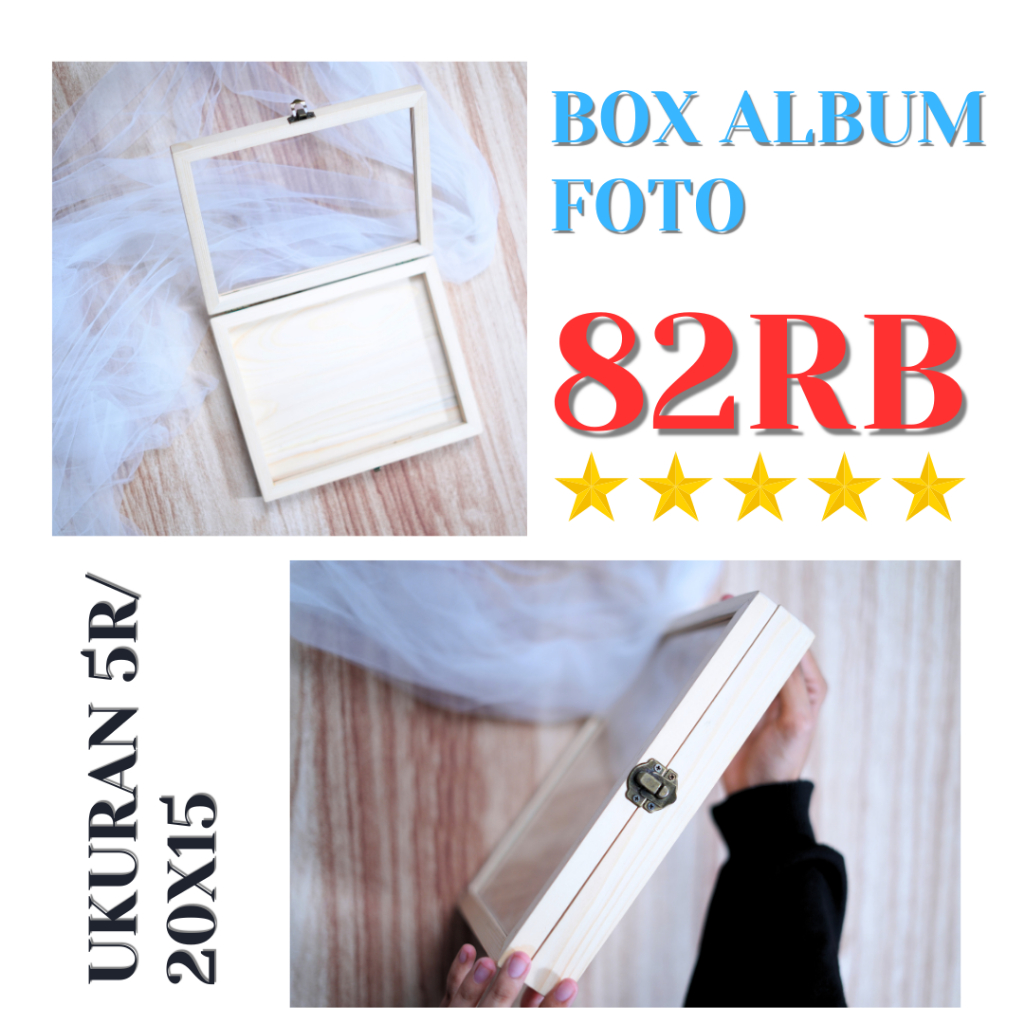Jual Kotak box kayu akrilik ukuran 20x25x5 cm | Shopee Indonesia