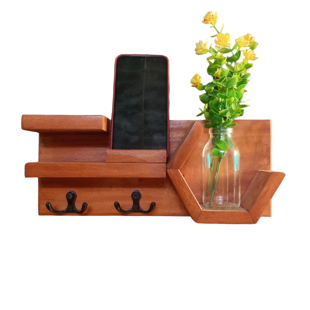 Jual Rak dinding kayu jati belanda / tempat gantungan kunci / Rak Kunci ...