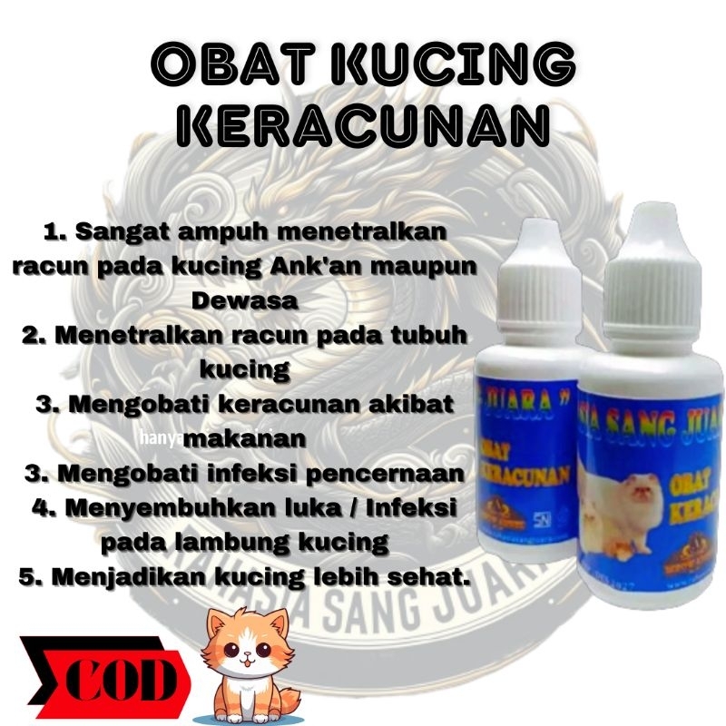 Jual OBAT KUCING MENGATASI KERACUNAN PADA KUCING PELIHARAAN DAN ...