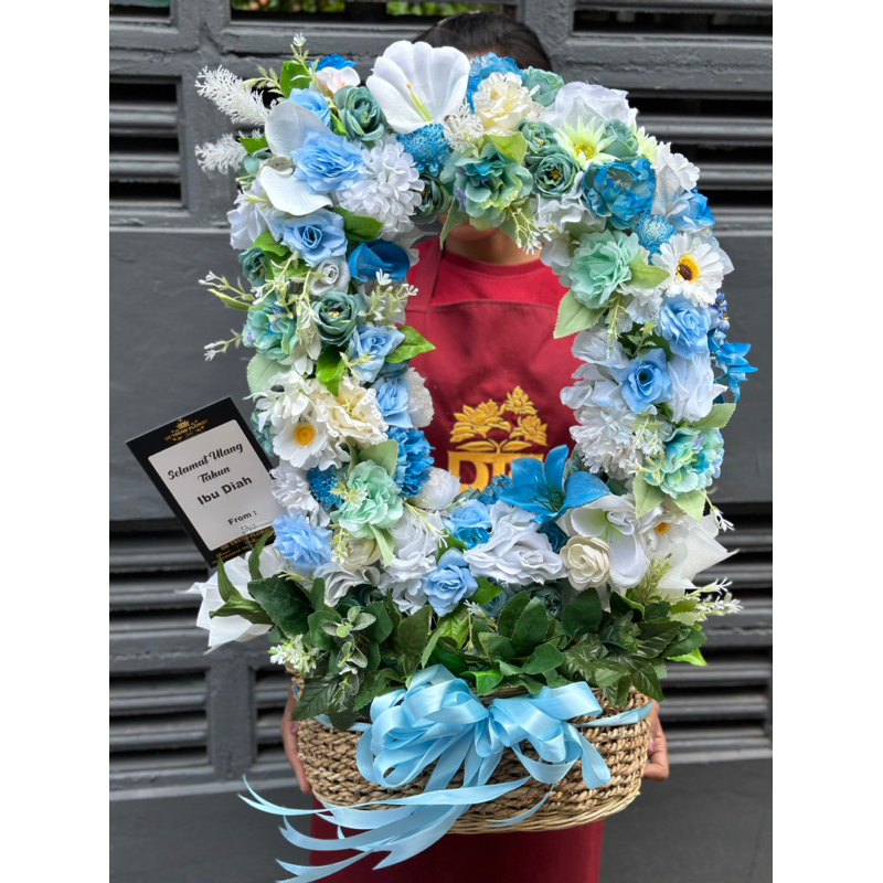 Jual ALPHABETH FLOWERS SIZE 45cm A-Z/bunga huruf/buket bunga/rangkaian ...