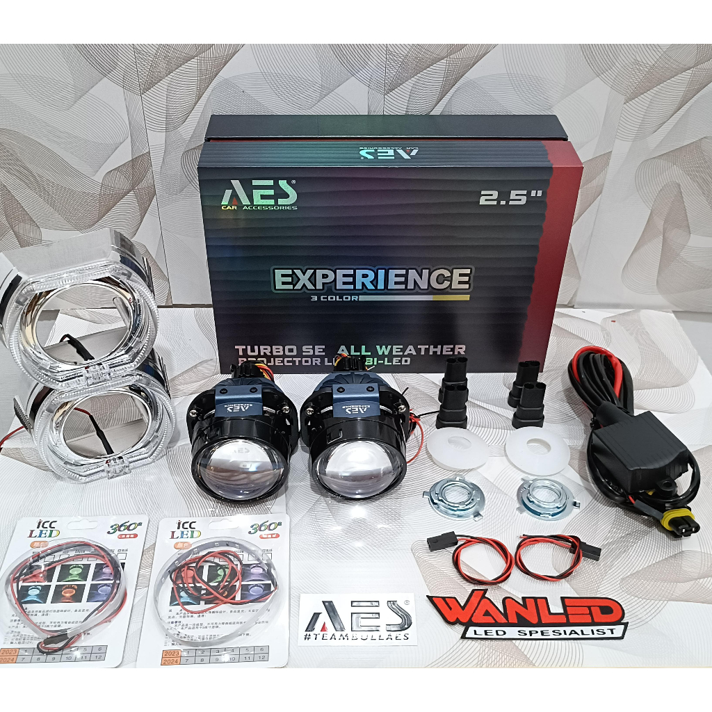 Jual PAKETAN BILED AES TURBO SE EXPERIENCE 3 WARNA 2.5 INCH MOTOR MOBIL ...