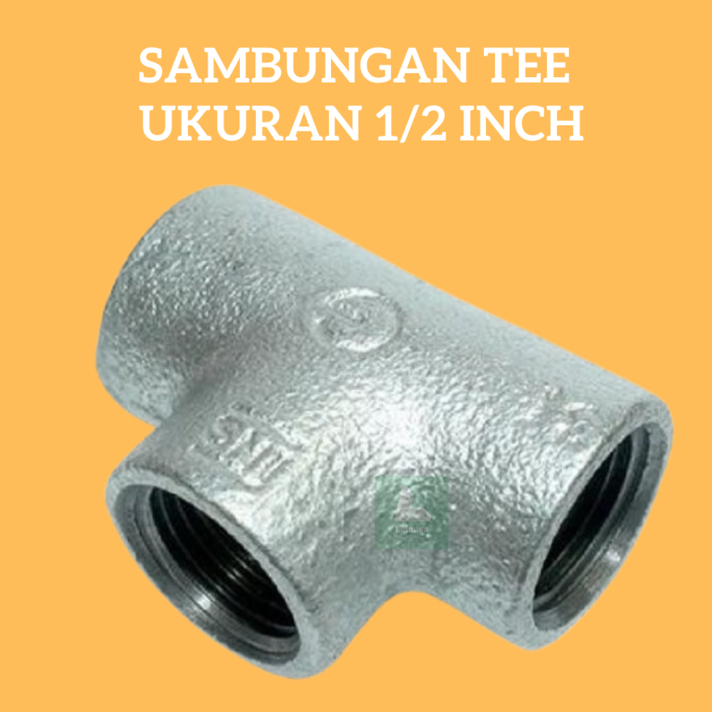 Jual Pipa Besi Sambungan Tee T Ukuran 1/2 Inchi bahan Besi Drat Dalam ...