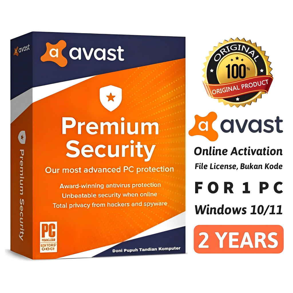 Jual Antivirus Avast Premium Security Original File License Online Activation | Shopee Indonesia