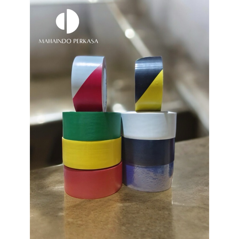Jual Lakban Lantai Kuning-Hitam / Floor Marking Tape / Police Line Tape / Lakban Vinyl 48mm x ...