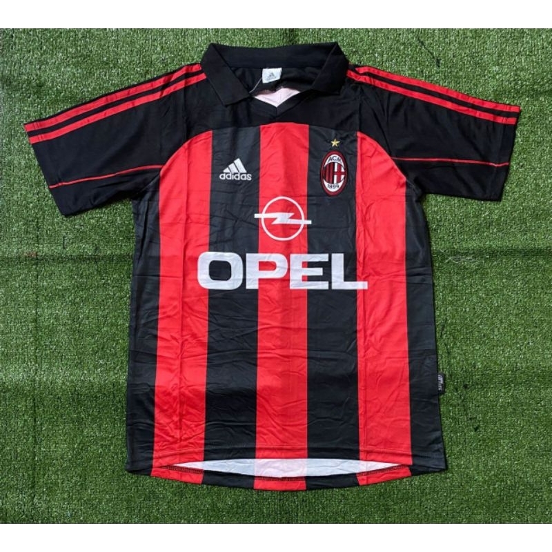 Jual Jersey Bola Retro Vintage Old Jadul Ac Milan Home 2000 / 2002 ...