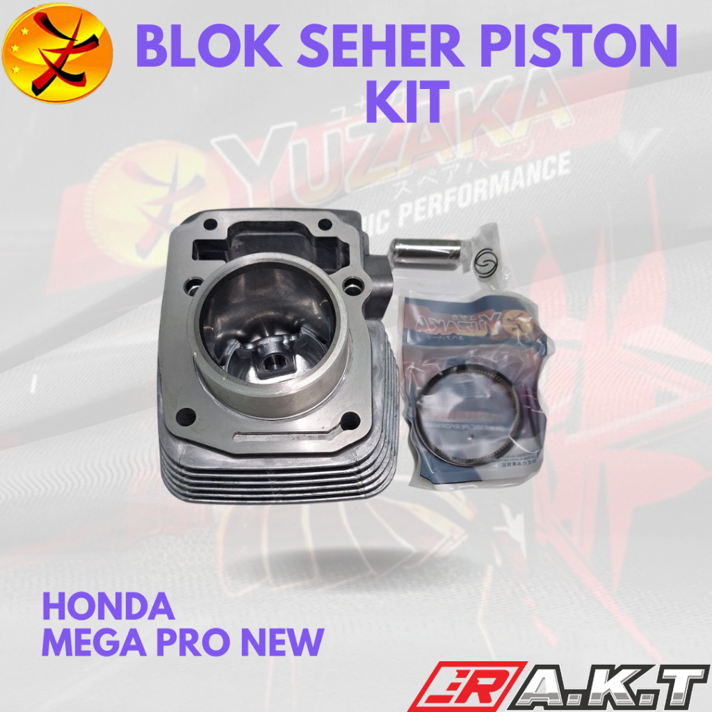Jual Blok Seher Piston Kit Honda Mega Pro New Yuzaka | Shopee Indonesia