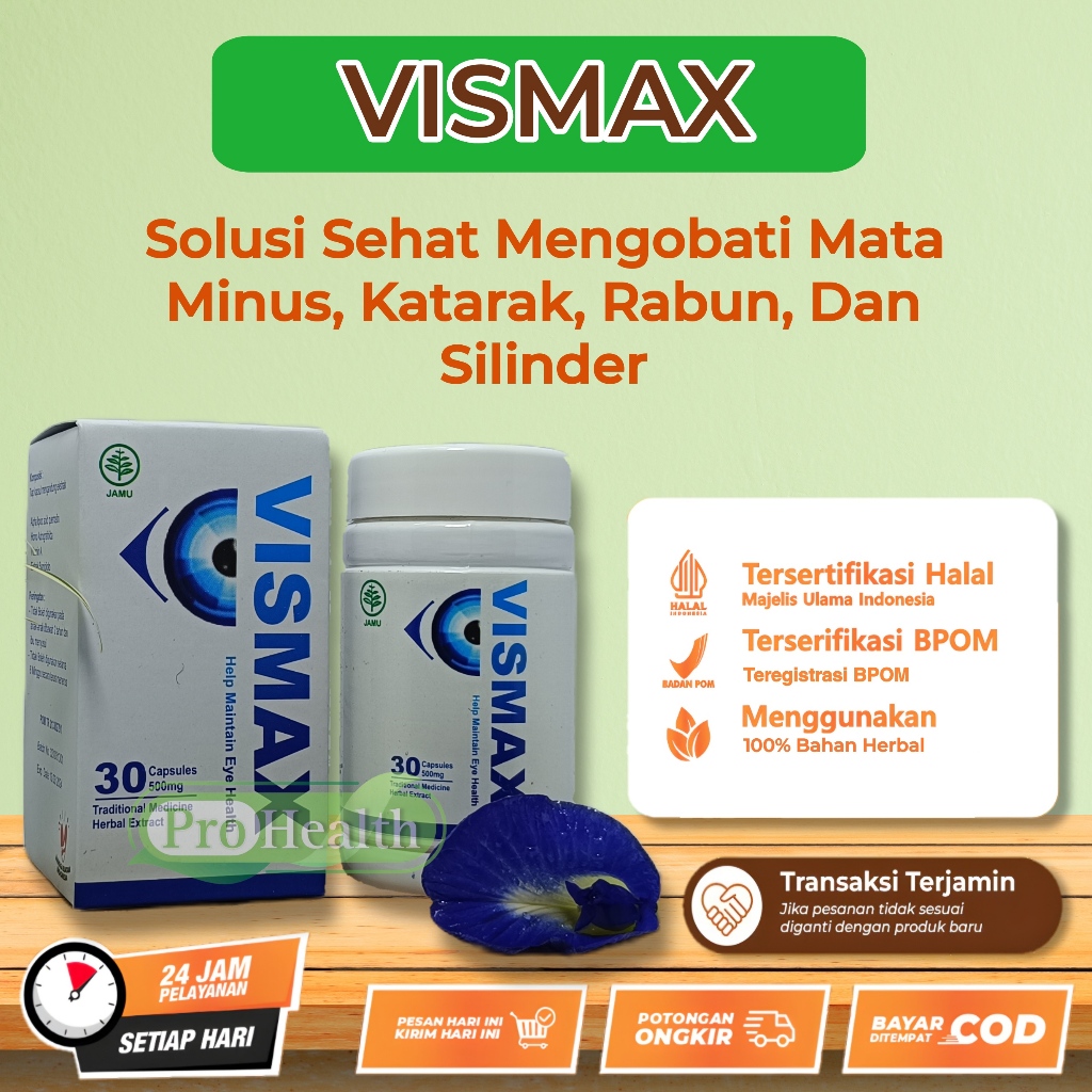 Jual Vismax Original Asli Mengobati Mata Plus Minus Silinder Katarak ...