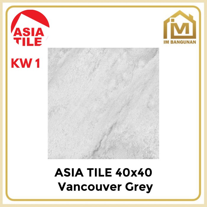 Jual Keramik Lantai 40x40 Asia Tile Vancouver Grey / Cream KW1 ...