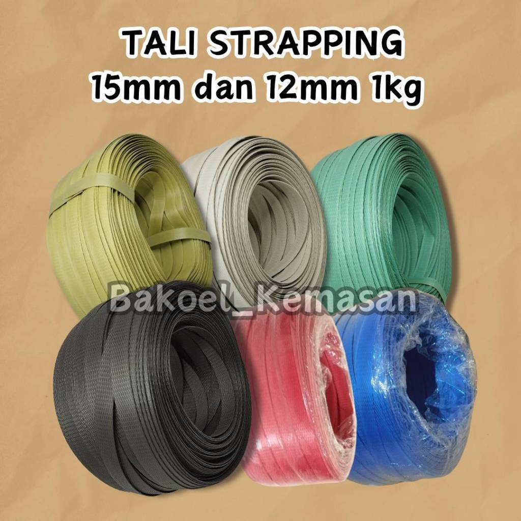 Jual Tali Strapping 1 kg 12 15mm Straping Band 1kg 12mm 15mm Ikat Anyam ...