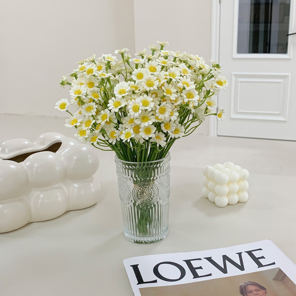 Jual BT01 Bunga Daisy 6 Tangkai Artificial Aesthetic Pot Tanaman ...