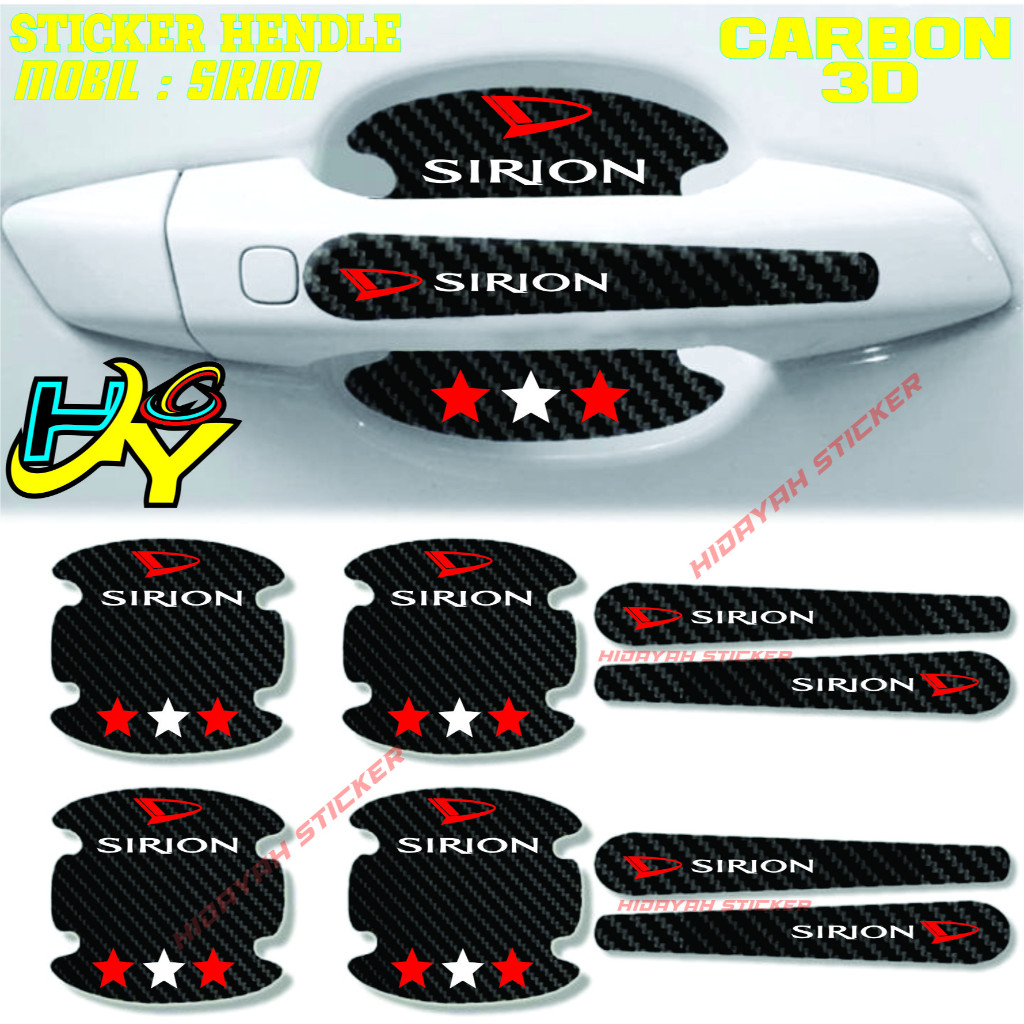 Jual STICKER CARBON HANDLE 8PCS MOBIL DAIHATSU SIRION STICKER PELINDUNG ...
