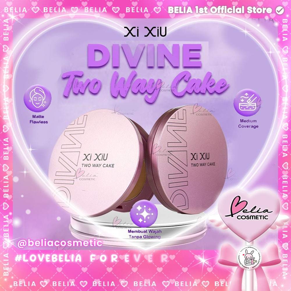 Jual BELIA XI XIU Divine Two Way Cake | TWC BEdak Padat | Lightweight ...