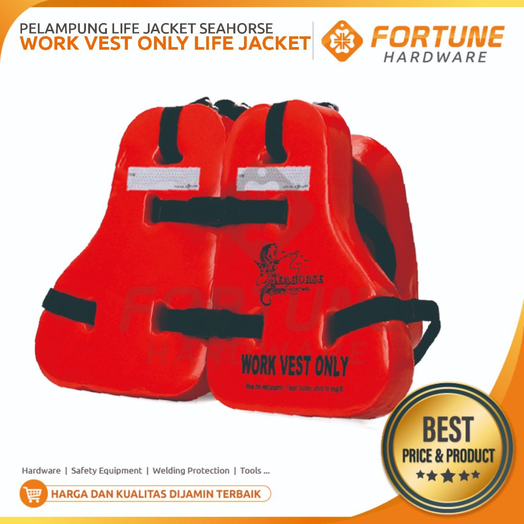 Jual Pelampung Kapal Life Jacket / Work Vest Sea Horse | Shopee Indonesia