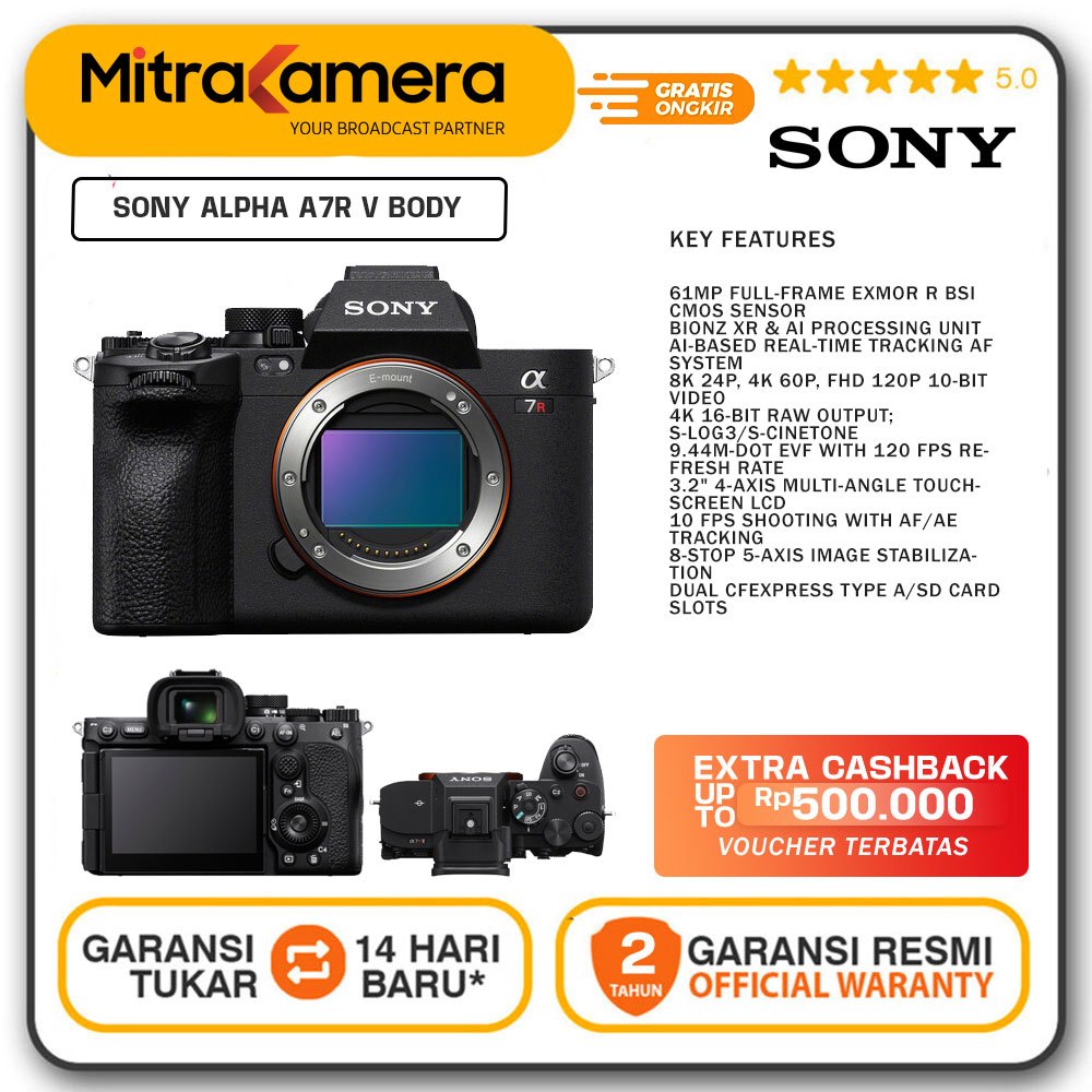Jual Sony Alpha A7R V Body / Sony A7RV / Sony A7R-V / A7RM5 Mirrorless Camera | Shopee Indonesia