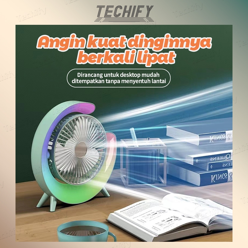 Jual Kipas angin meja portabel USB 1800 mAh 10 inci kipas meja hening ...