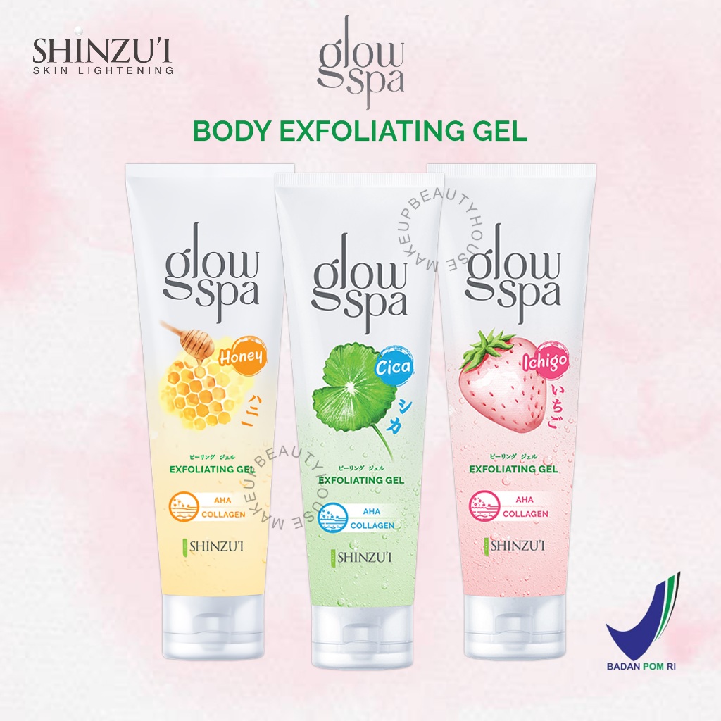 Jual SHINZUI Glow Spa Exfoliating Gel Honey | Cica | Ichigo 130ml ...