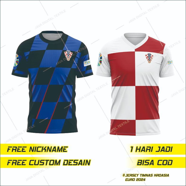 Jual JERSEY BAJU TIMNAS KROASIA TERBARU EURO 2024 FULL PRINTING FREE ...