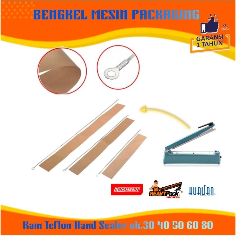 Jual Kain Dan Kawat Teflon Hand Sealer Uk. 30 40 50 60 80cm | Shopee ...